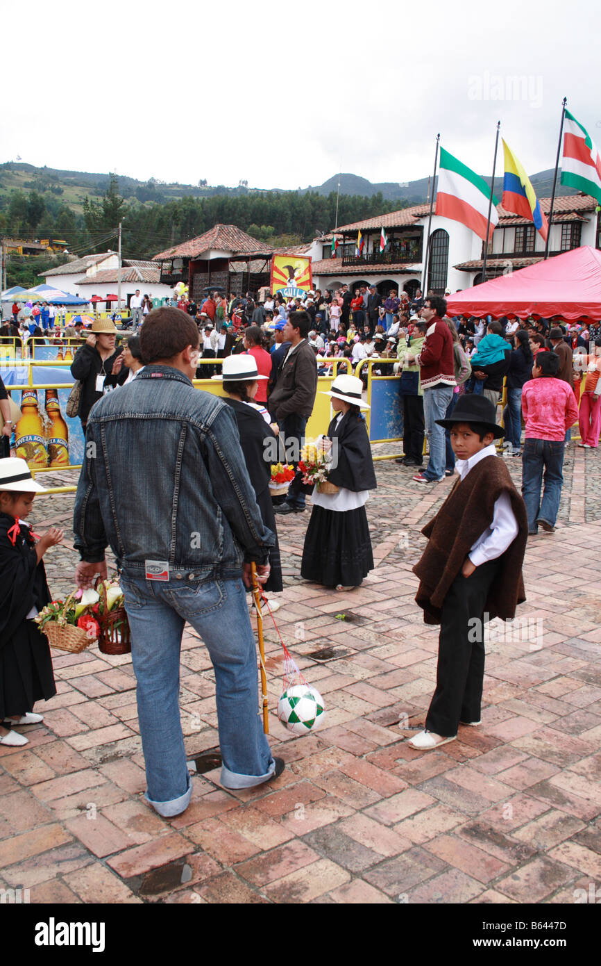group of people during a fair, Tibasosa, Boyacá, Colombia, South ...