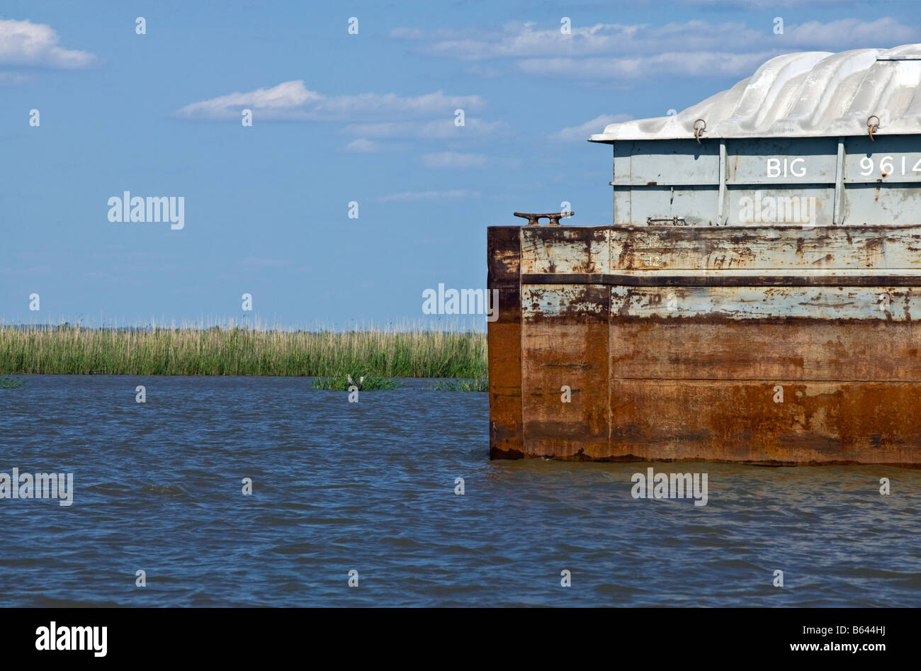 Mobile River Barge Stock Photo - Alamy