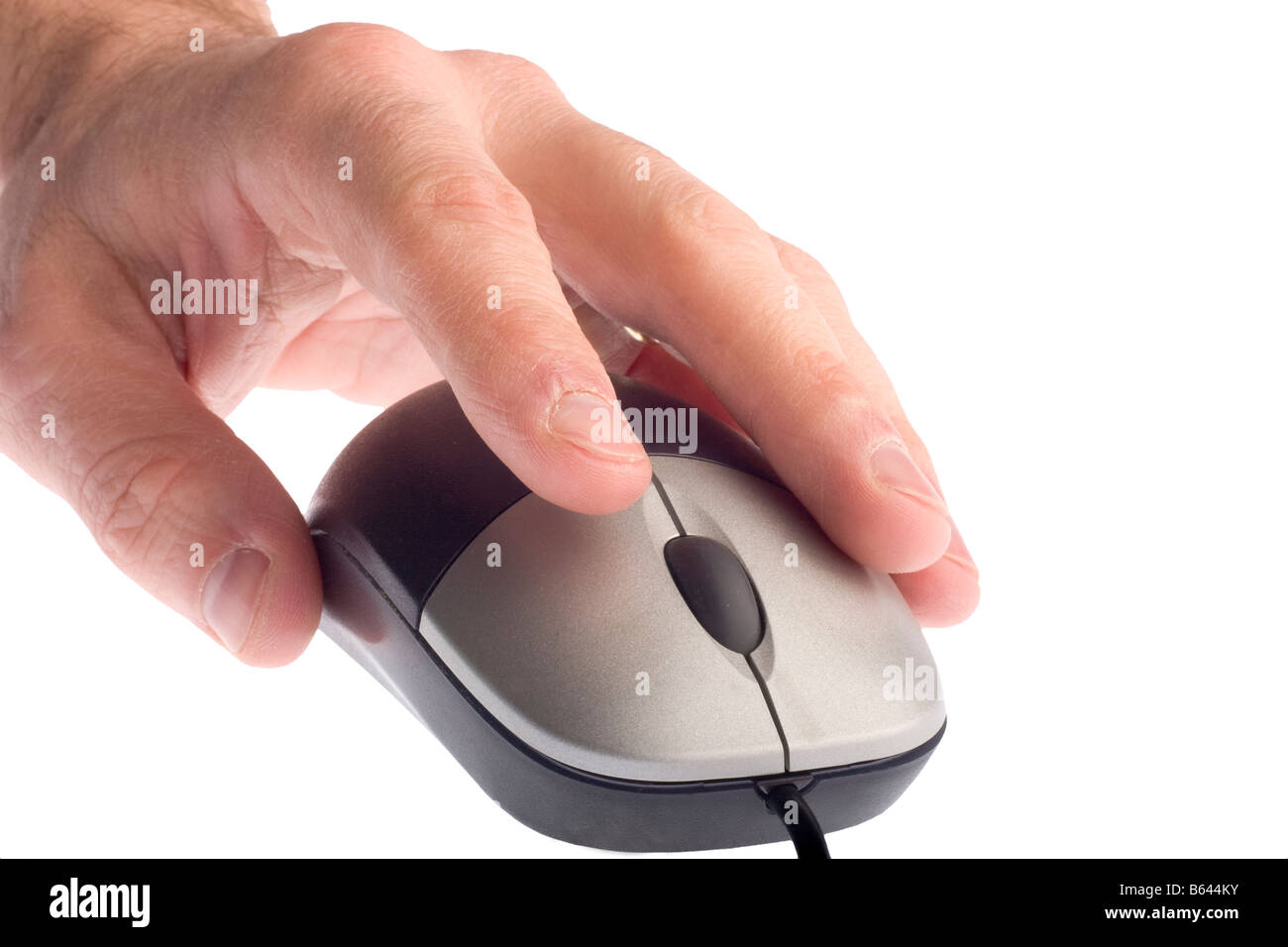 Hand on mouse of computer hi-res stock photography and images - Alamy