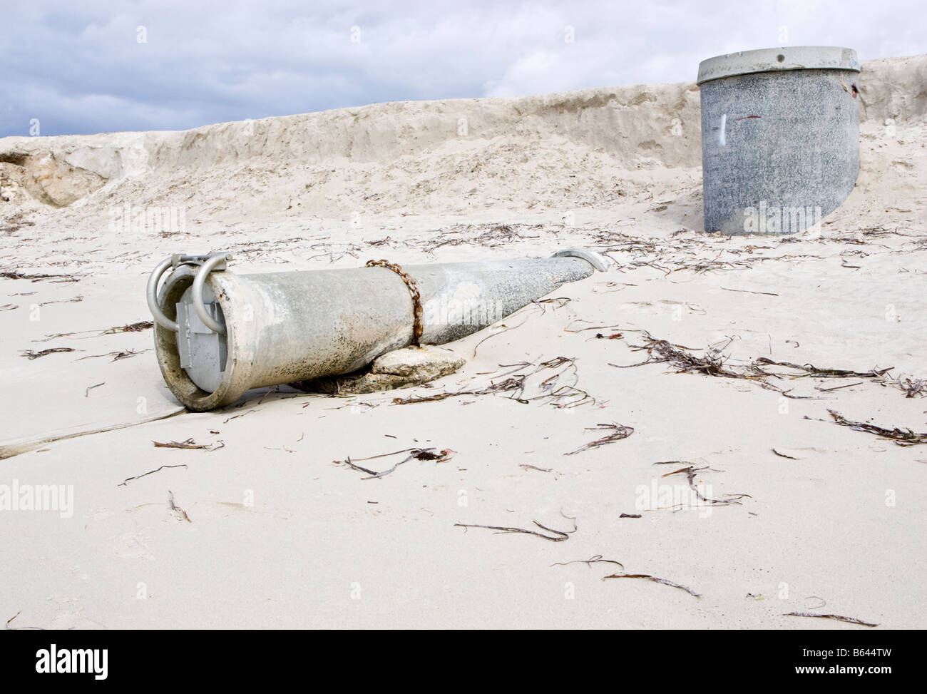 Outlet pipes on the beach in Esperance, Western Australia Stock Photo ...