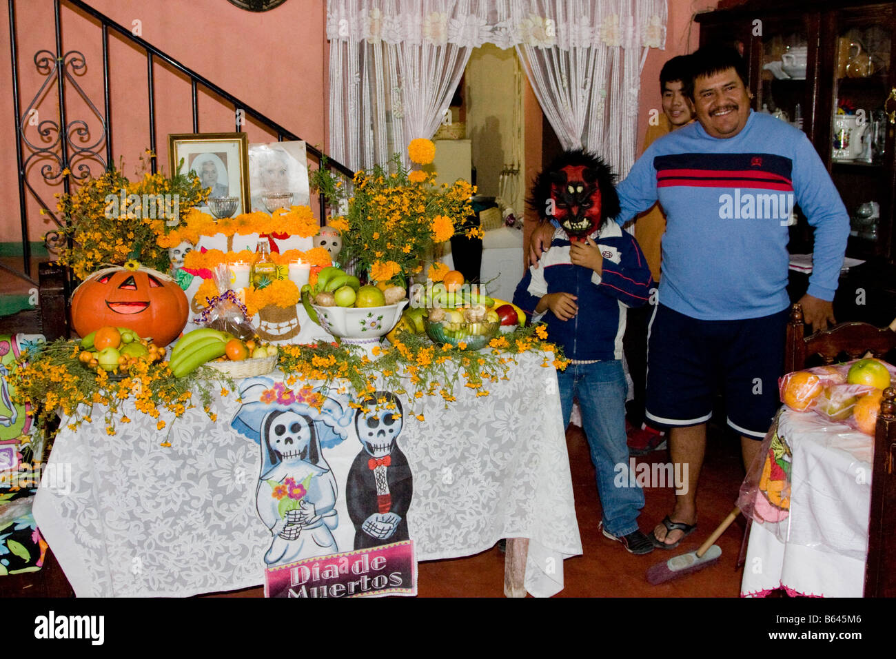 Oaxaca, Mexico. Day of the Dead. Family Altar and Offerings in Memory ...