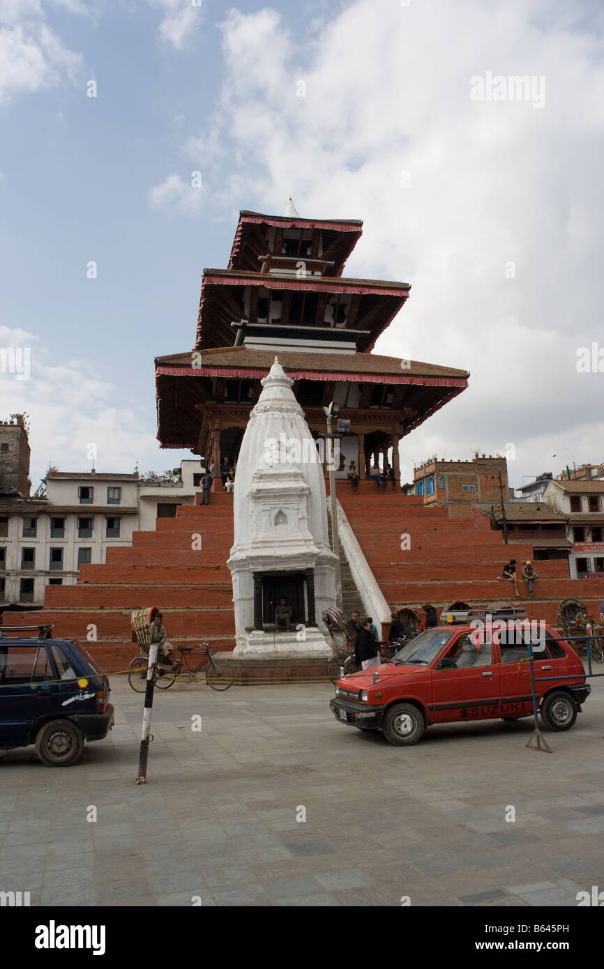 Maju Deval Hindu temple with shikara Buddhist stupa in front in the ...