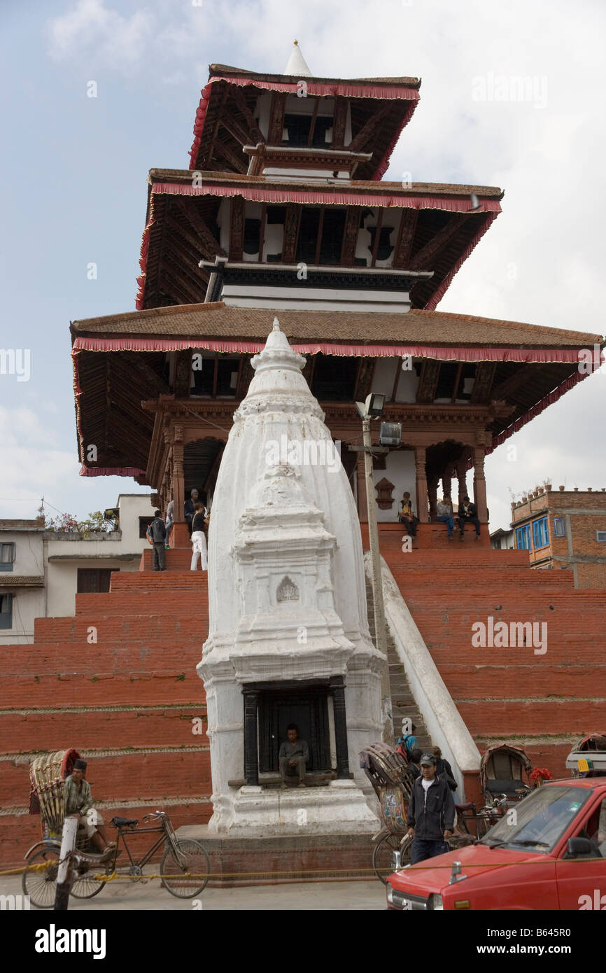 Maju Deval Hindu temple with shikara Buddhist stupa in front in the ...
