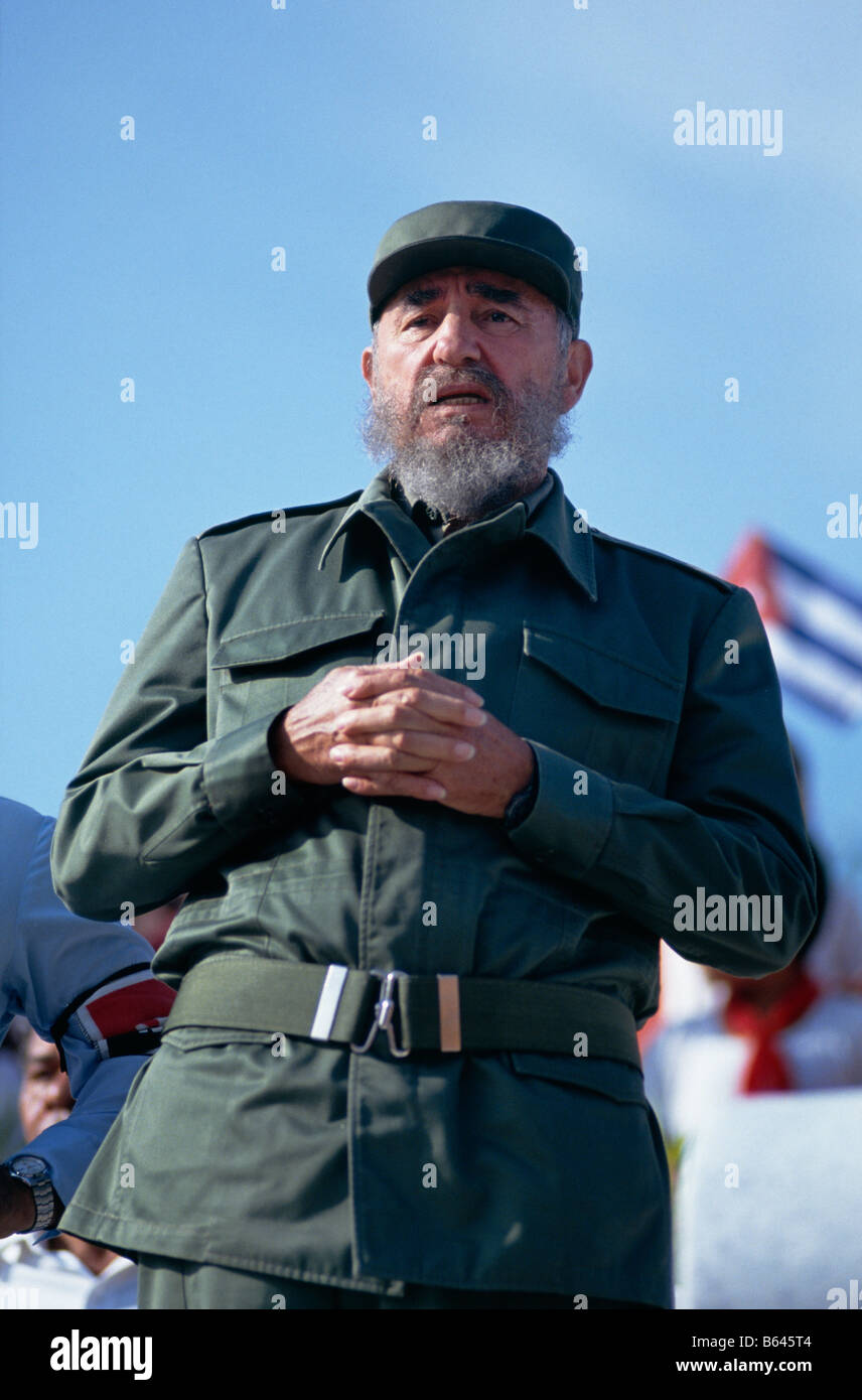 President Fidel Castro during May Day celebrations at the Memorial Jose ...