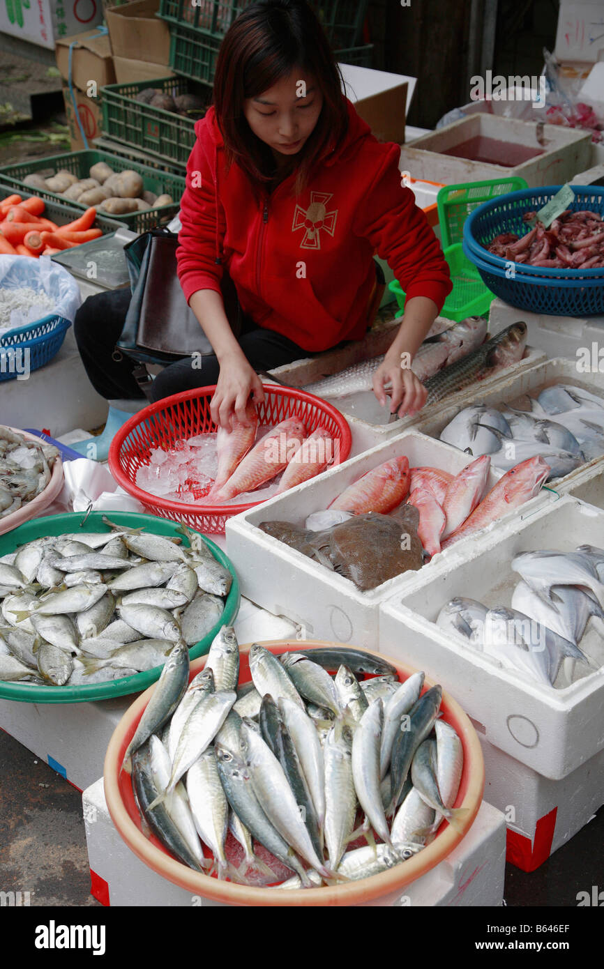 Taiwan Danshui fish market Stock Photo - Alamy
