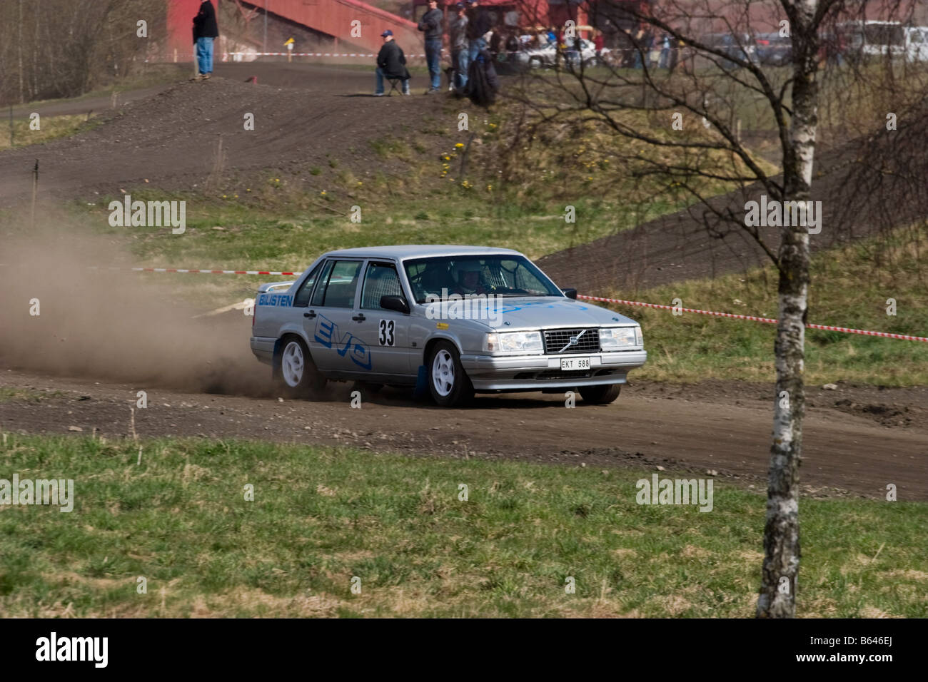 Volvo rally car in a race Stock Photo - Alamy