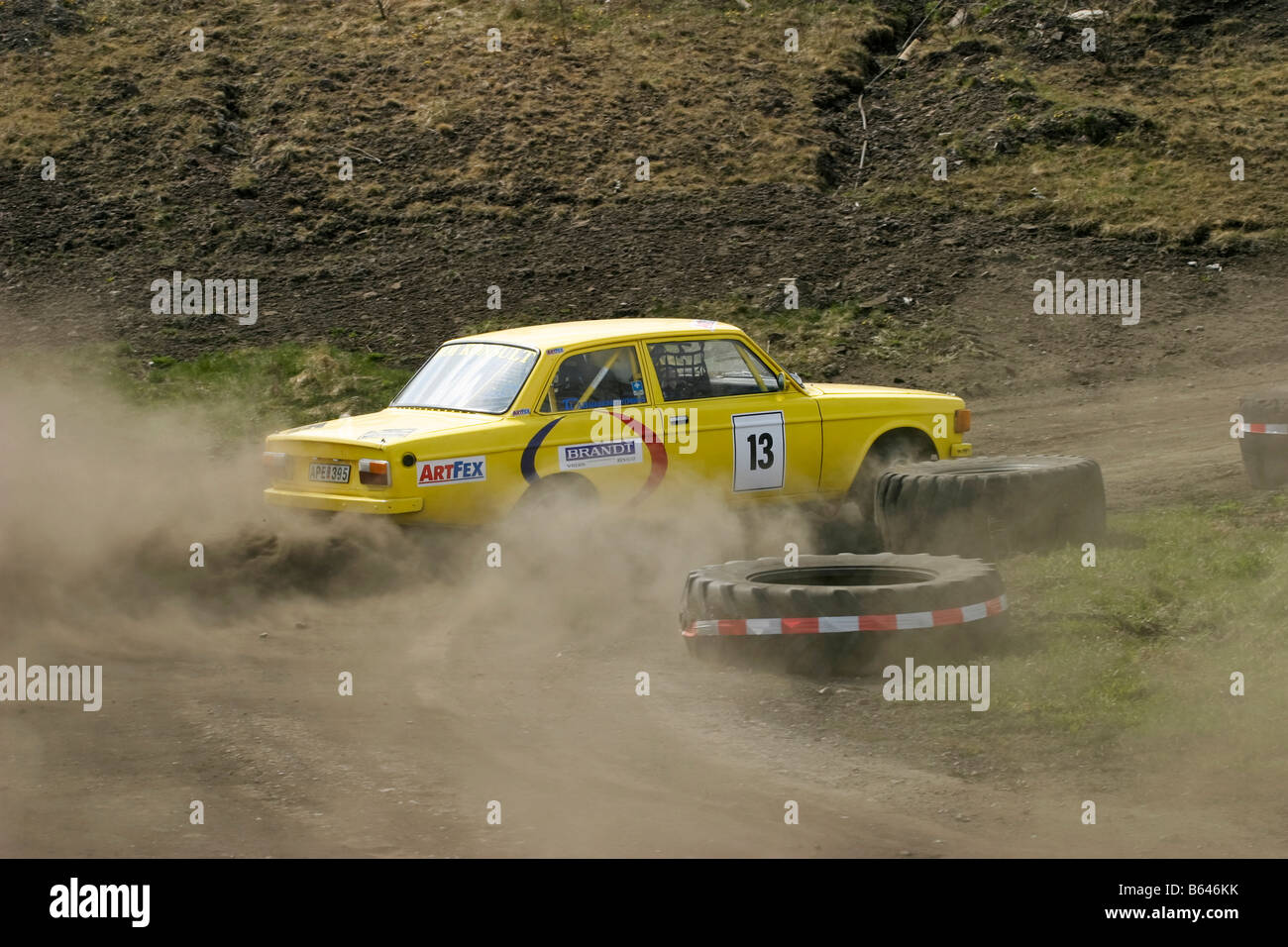 Volvo rally car in a race Stock Photo - Alamy