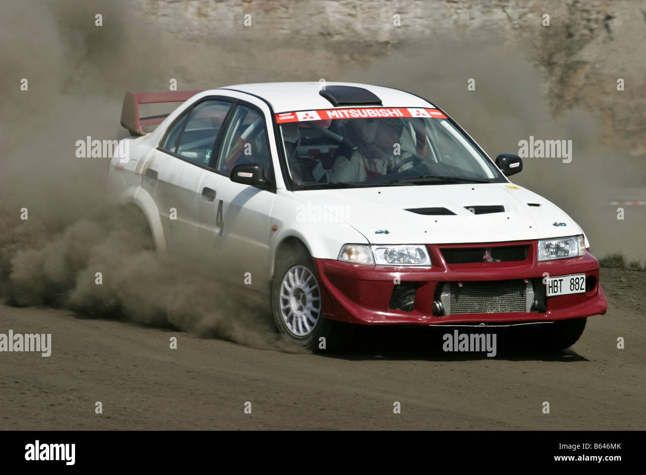 Mitsubishi sports car racing Stock Photo - Alamy
