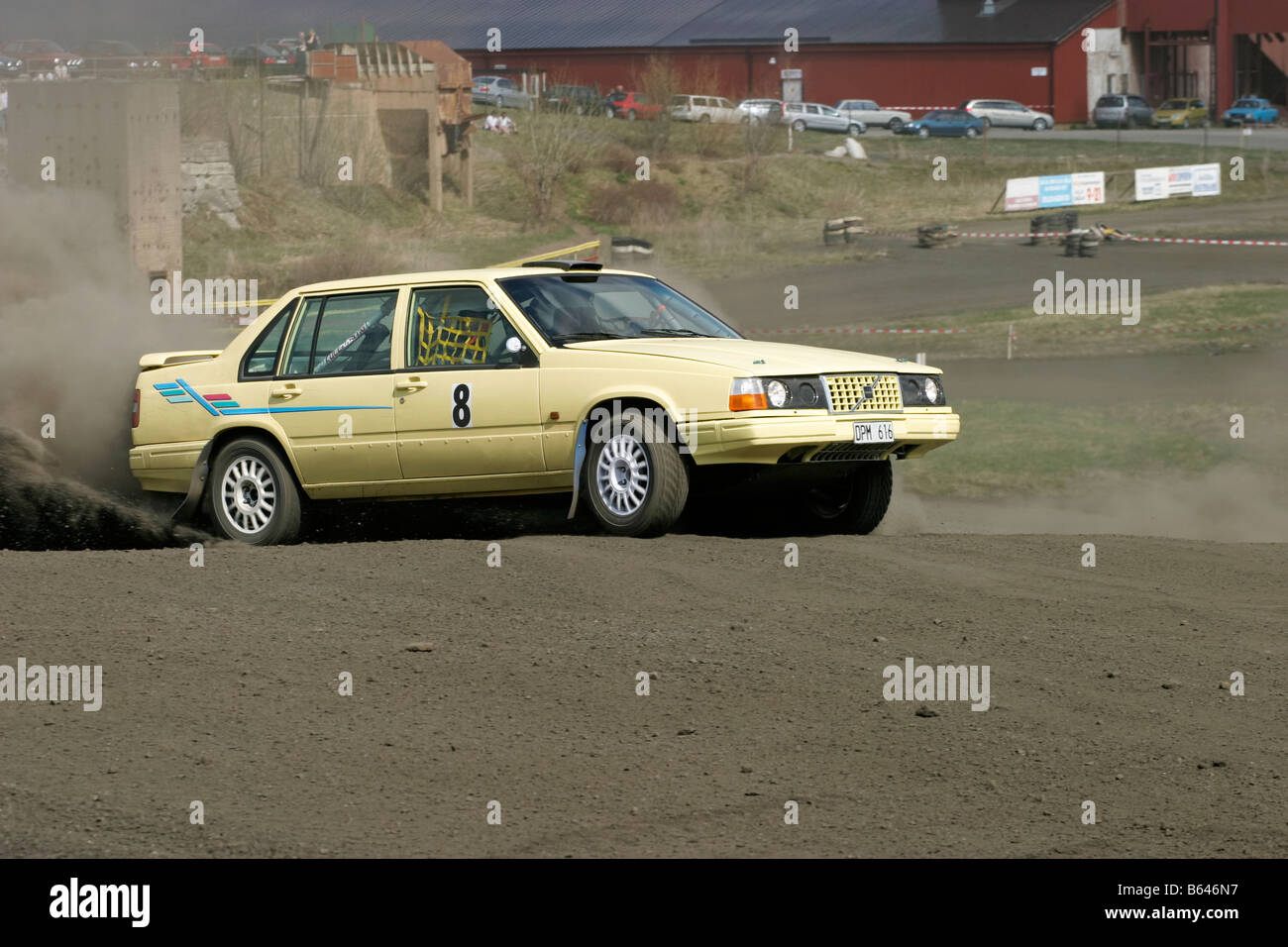 Volvo rally car in a race Stock Photo - Alamy