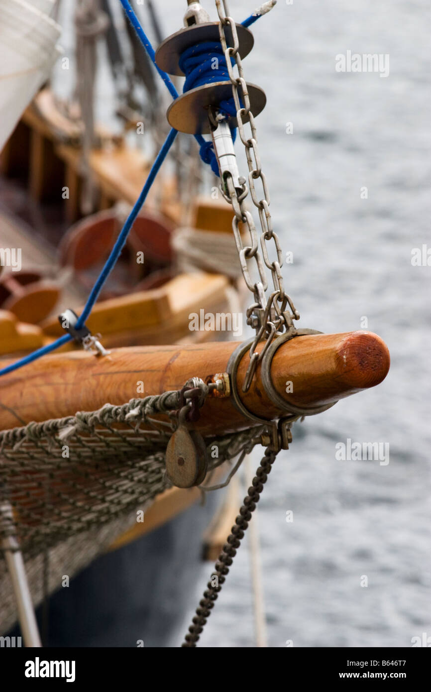 Bowsprit on a old ship Stock Photo - Alamy