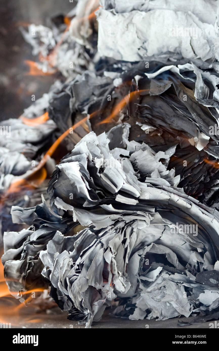 Burned Paper Ash