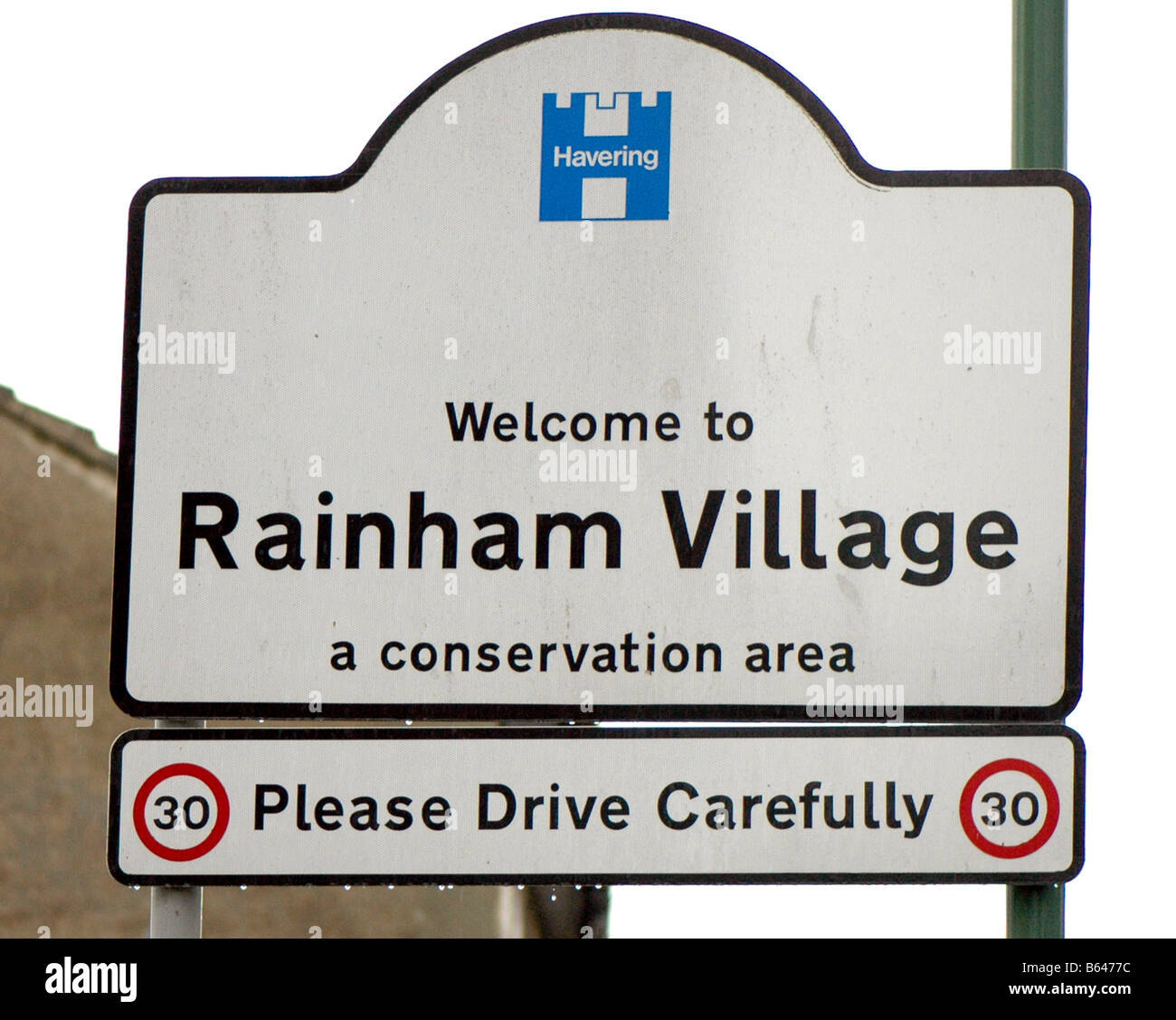Rainham Village road sign Stock Photo - Alamy