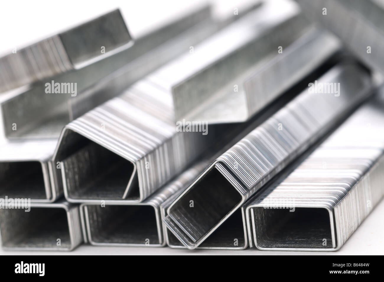 An extreme close up of a bundle of staples Stock Photo - Alamy
