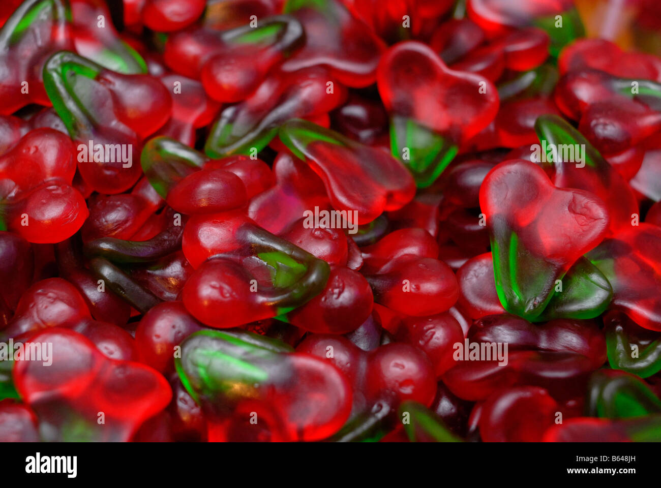 A photograph of jelly cherry sweets Stock Photo - Alamy