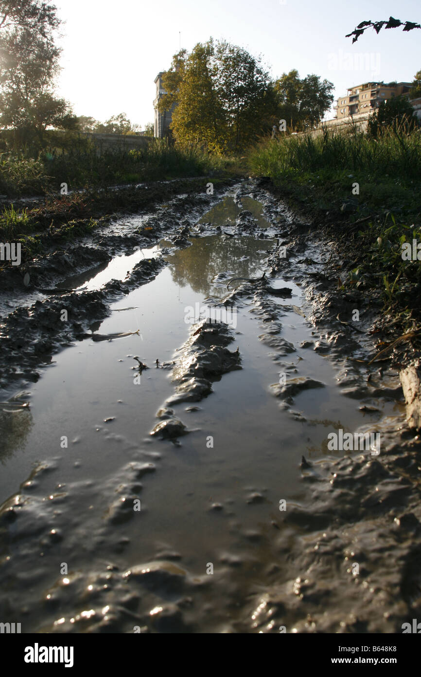 Waterlogged tractor tracks hi-res stock photography and images - Alamy