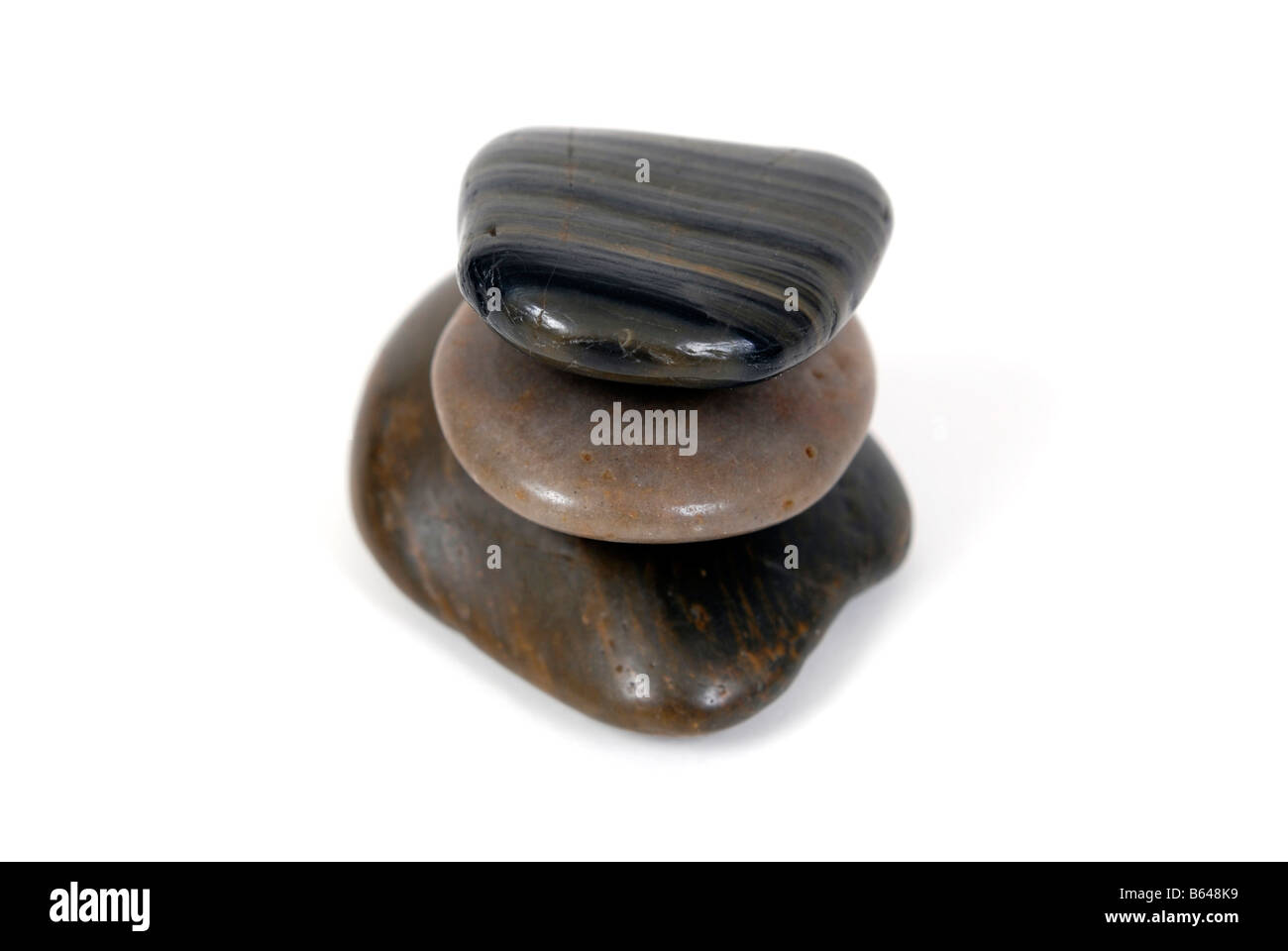 Shiny pebbles photographed against a white background. Would look good ...