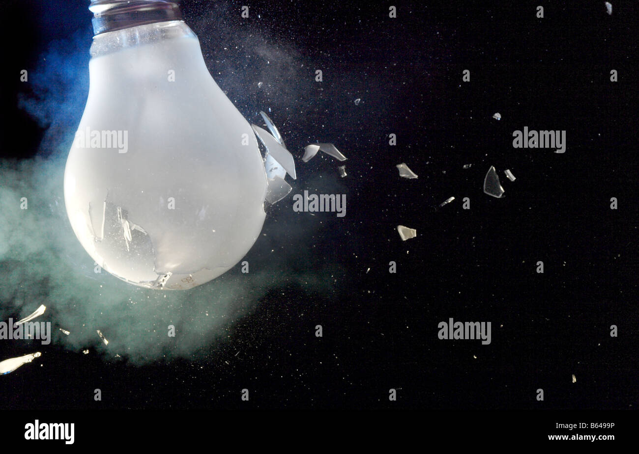 Shattering light bulb Stock Photo - Alamy