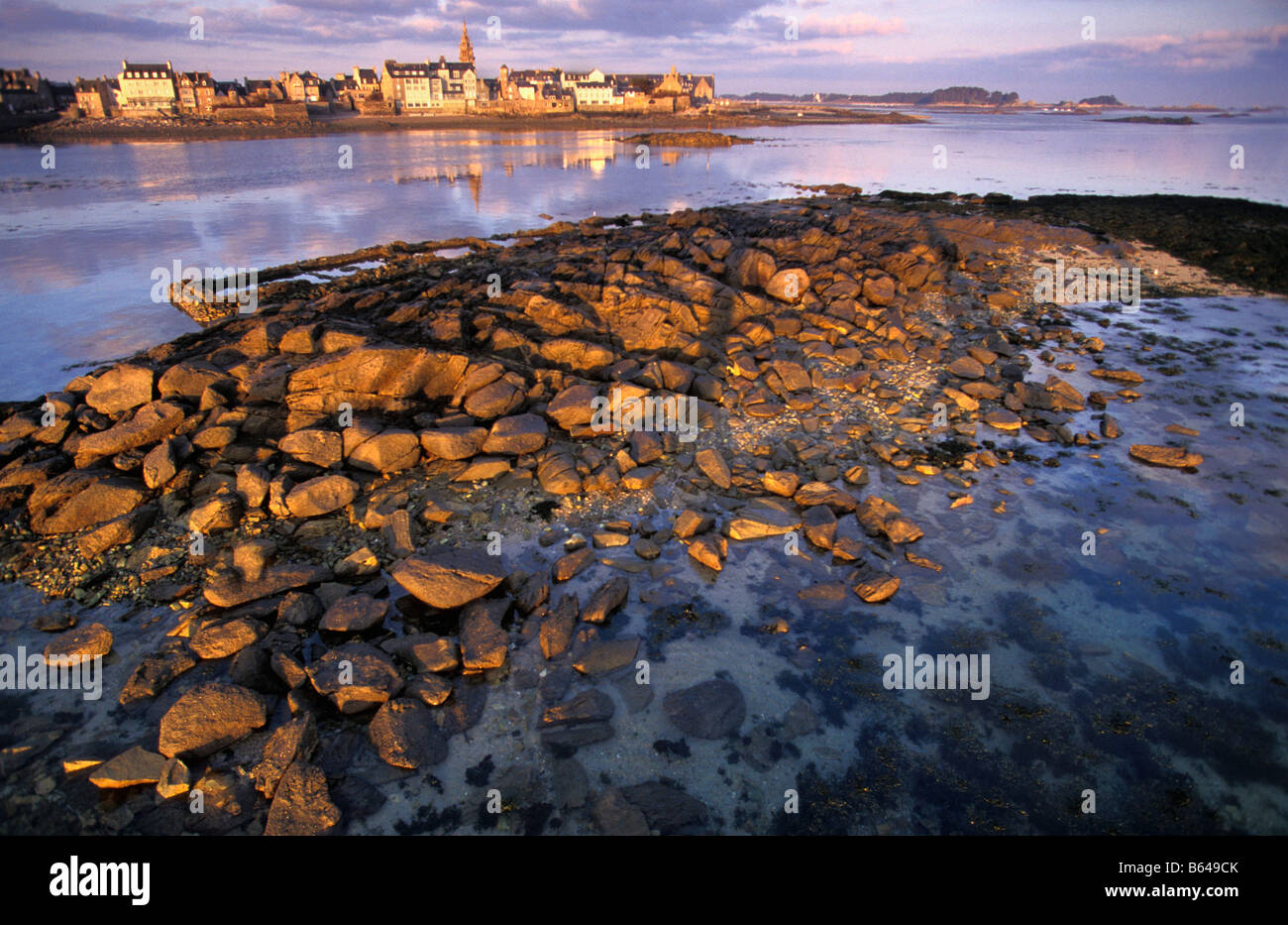 France. Brittany. View on Roscoff Stock Photo - Alamy