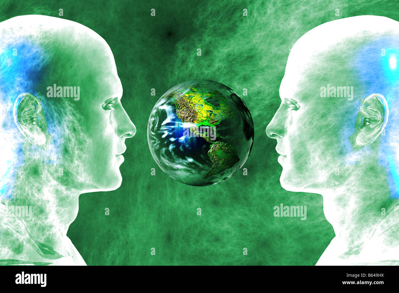 Global cooperation toward a greener earth Stock Photo - Alamy