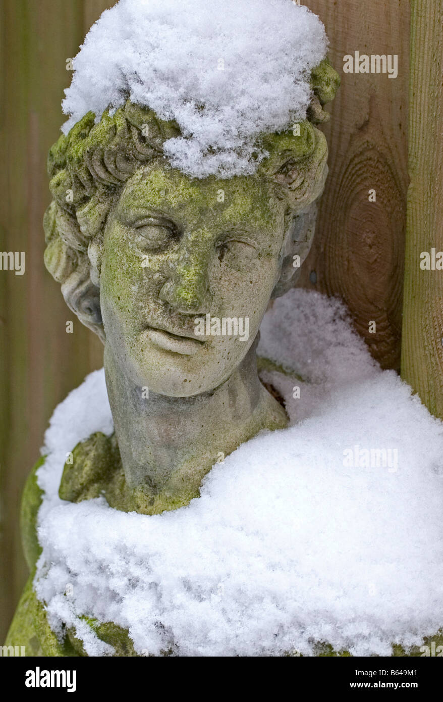 Heroic bust covered in snow Stock Photo - Alamy