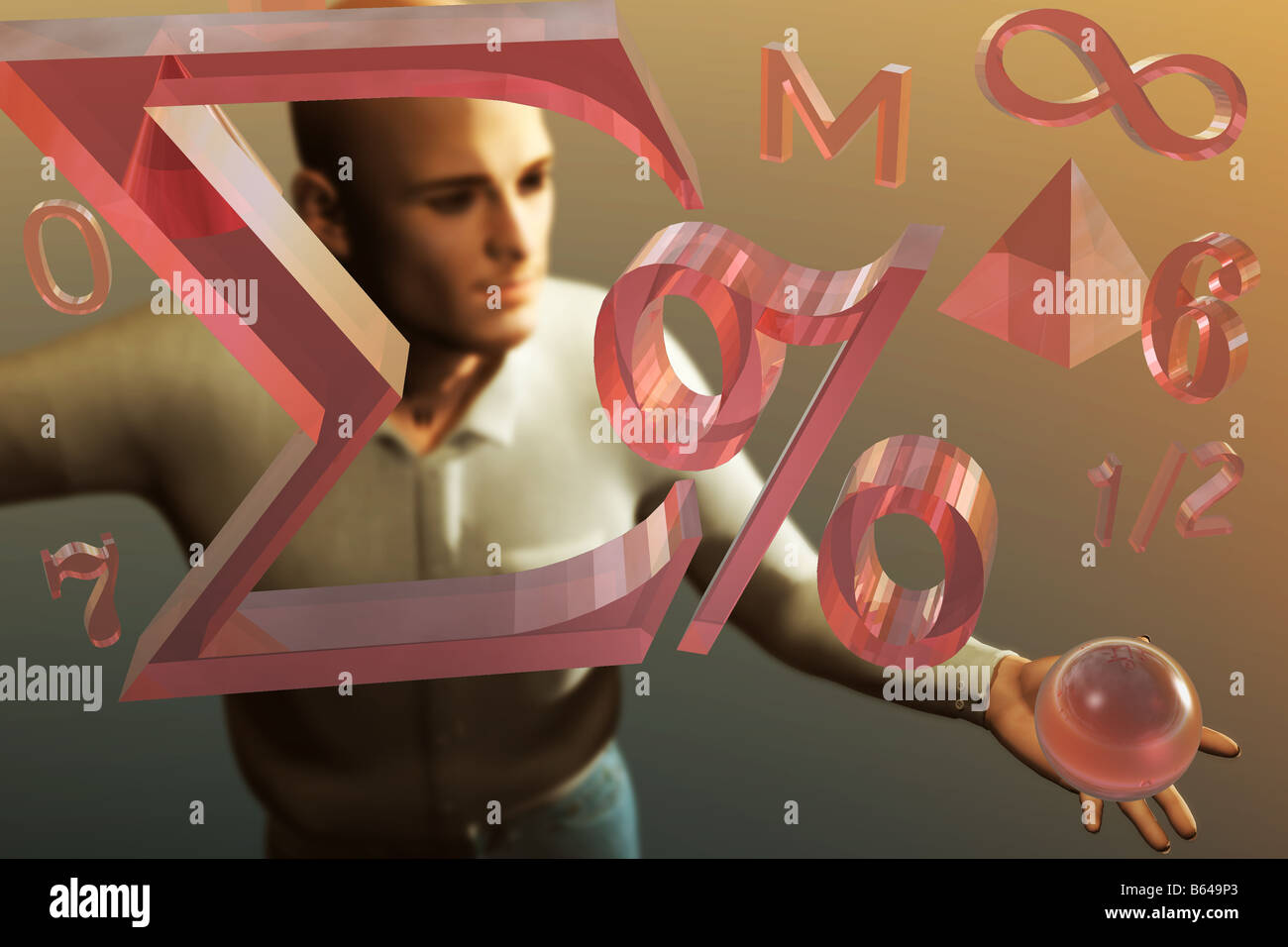 Man and mathematics Stock Photo - Alamy