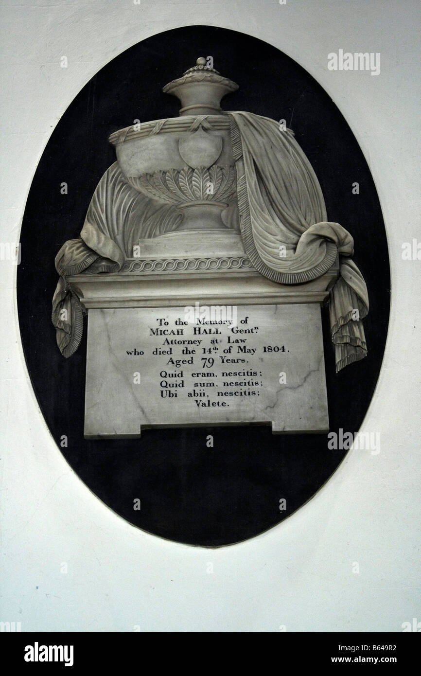 Memorial Wall Plaque in St Edmunds Church Castleton, Derbyshire England ...