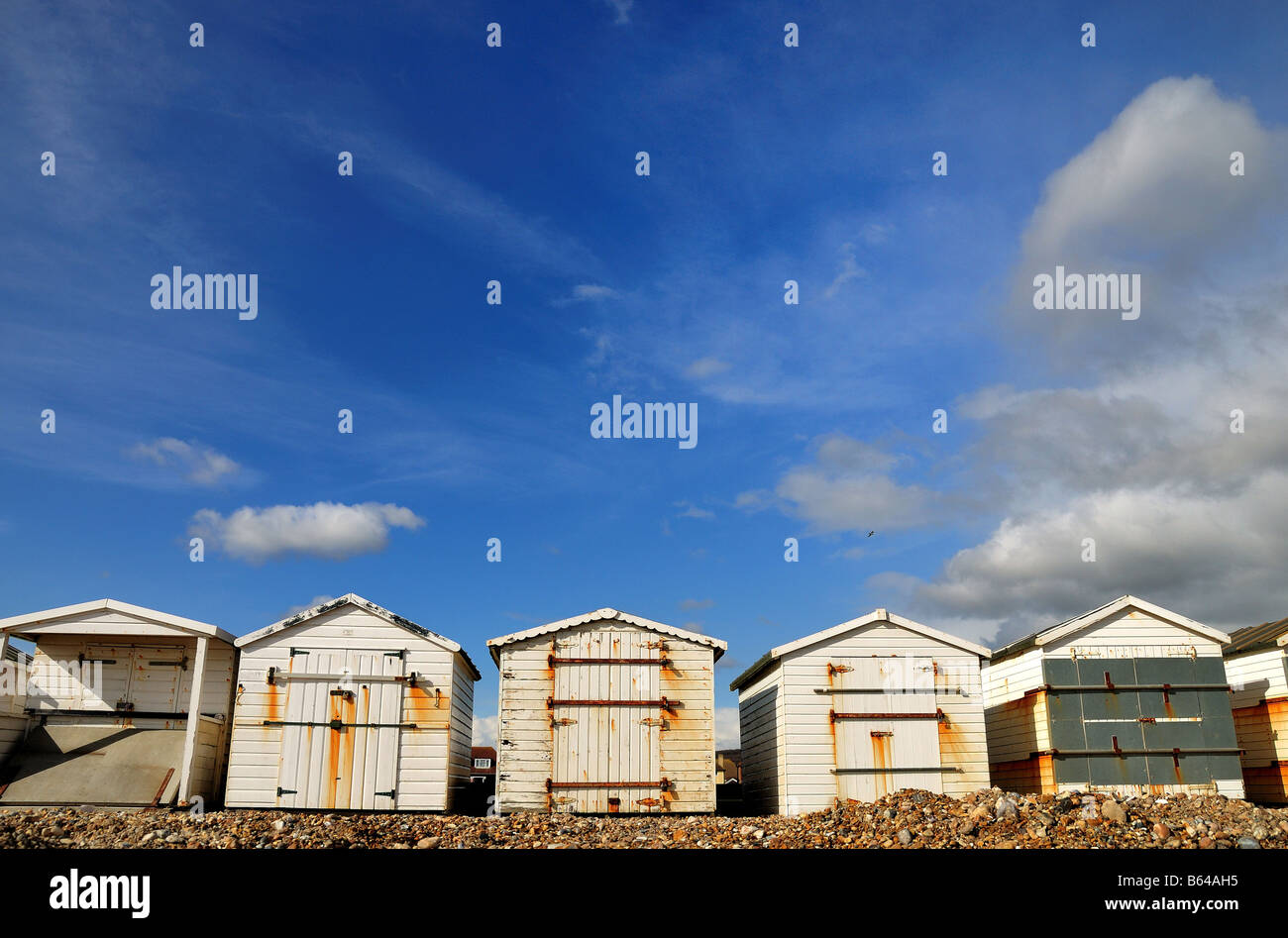 Beach huts in Sussex, England Stock Photo - Alamy