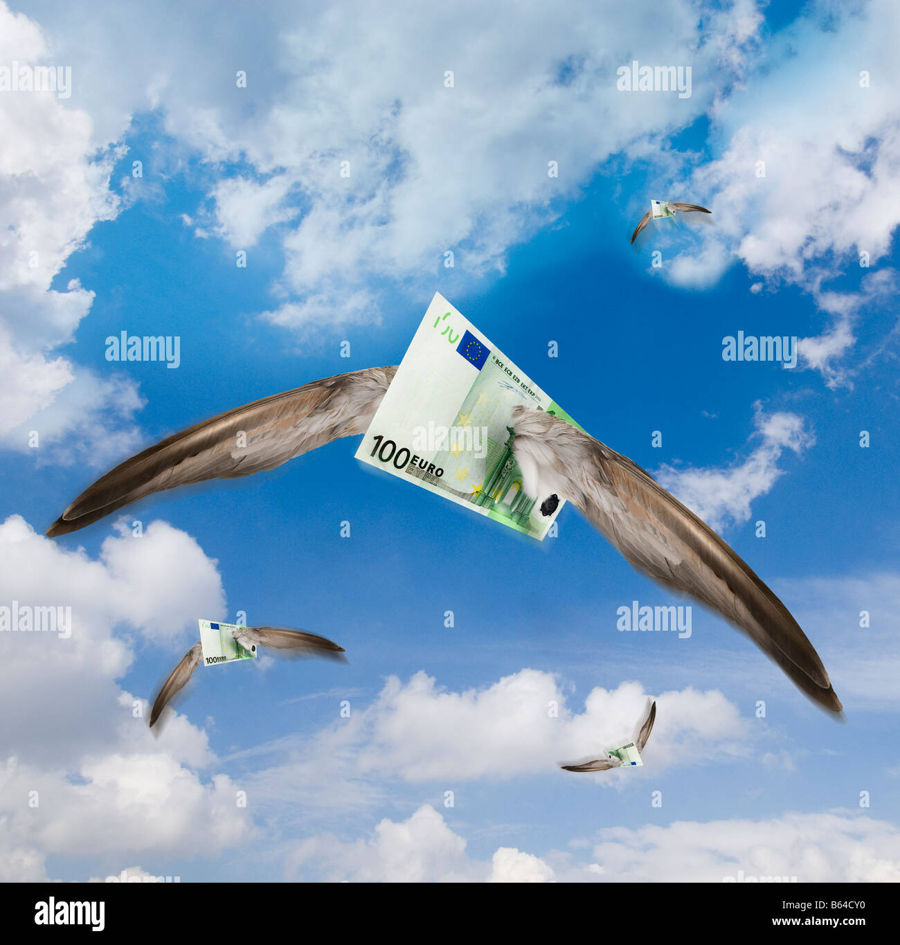 Flying banknote hi-res stock photography and images - Alamy