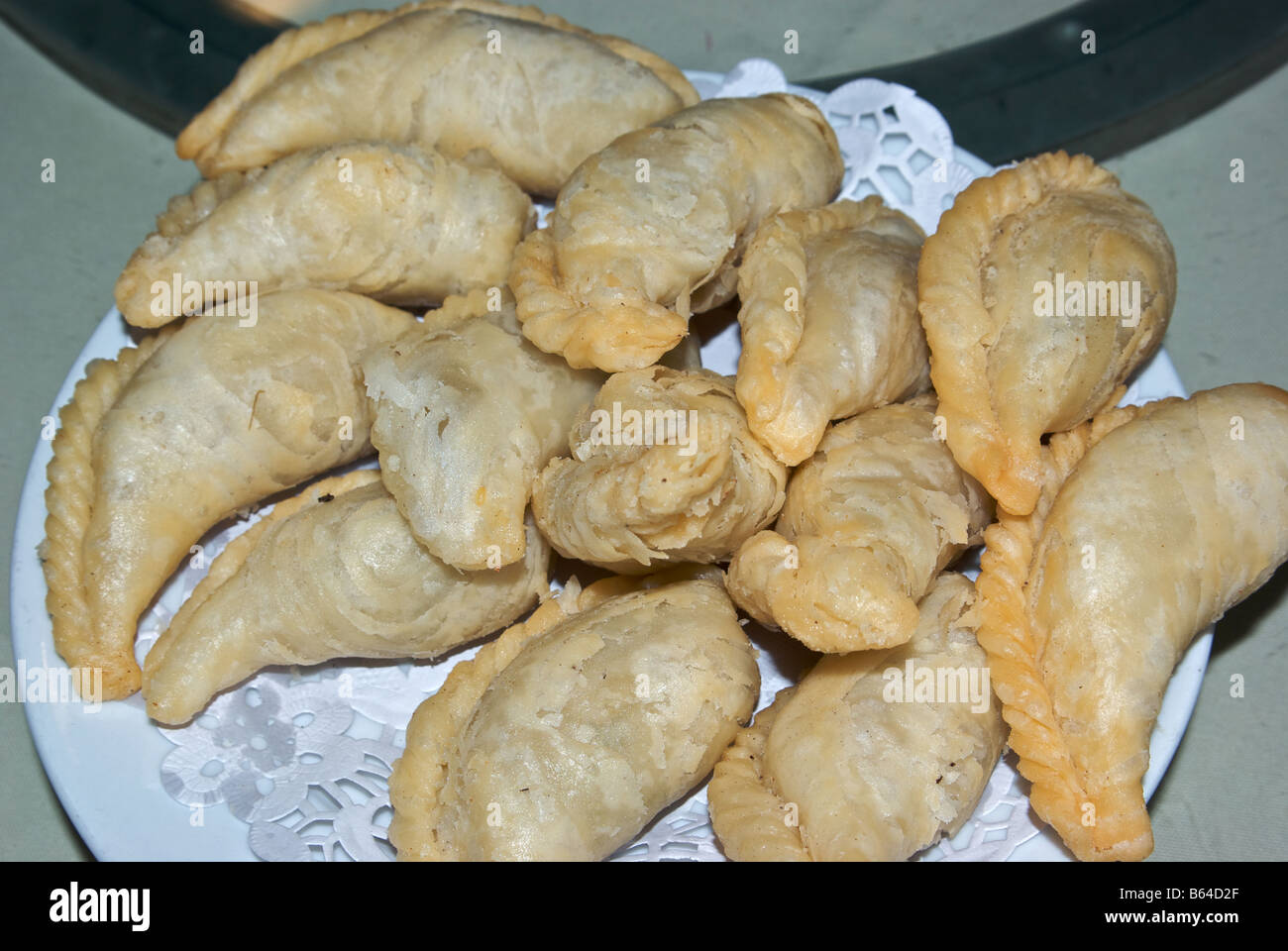 Dim sum lunch dish of flaky baked pastry with sweet filling at the Lu ...
