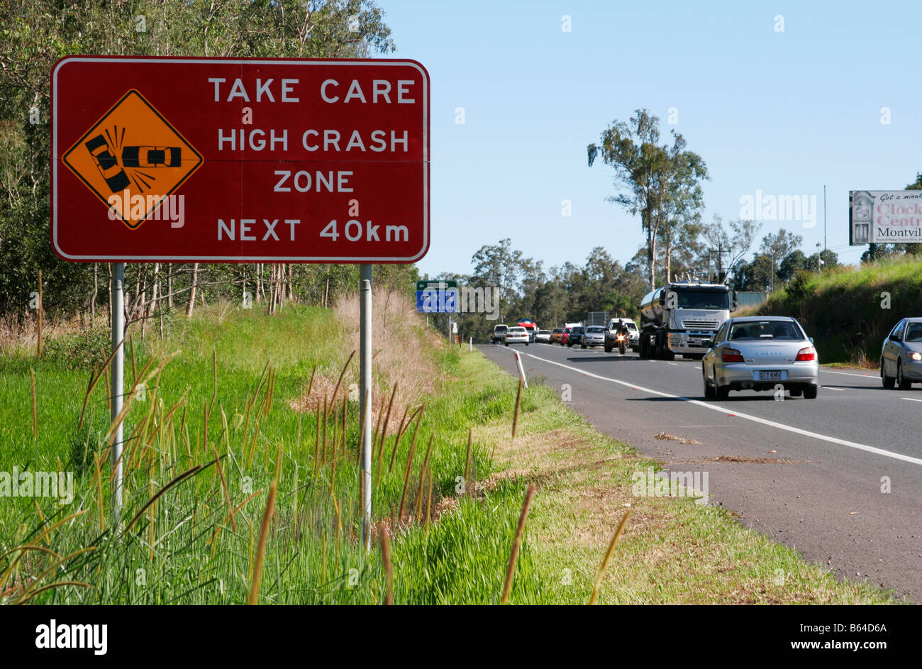 Warning sign crash danger hi-res stock photography and images - Alamy
