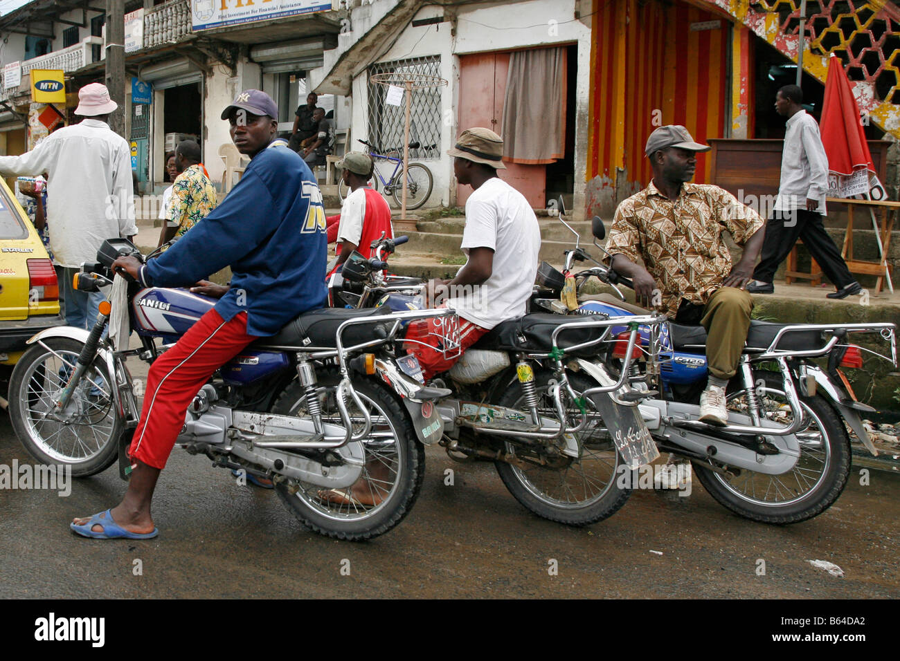 Motorbike Douala Cameroon Stock Photo - Alamy