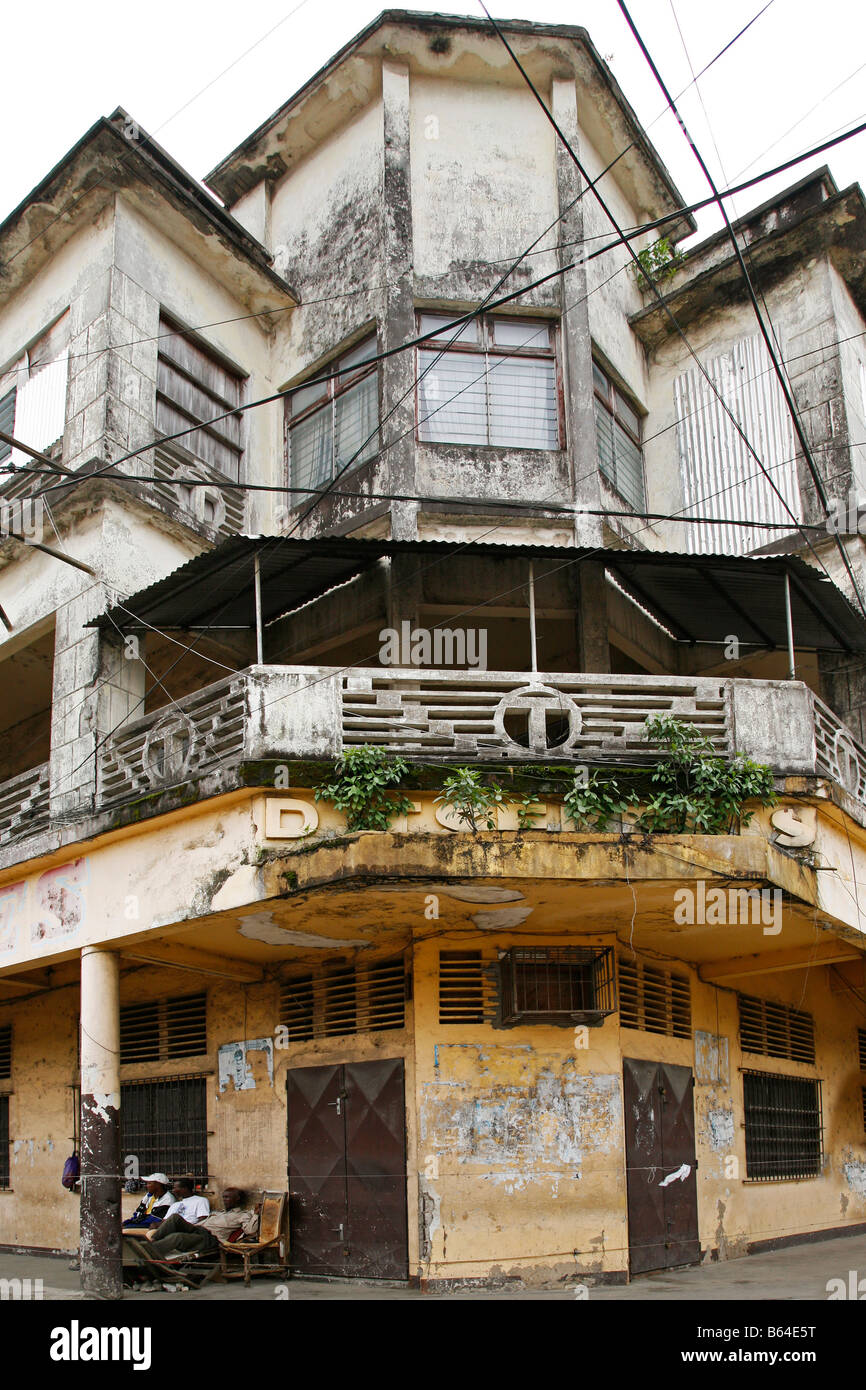 Typical building Douala Cameroon Africa Stock Photo - Alamy
