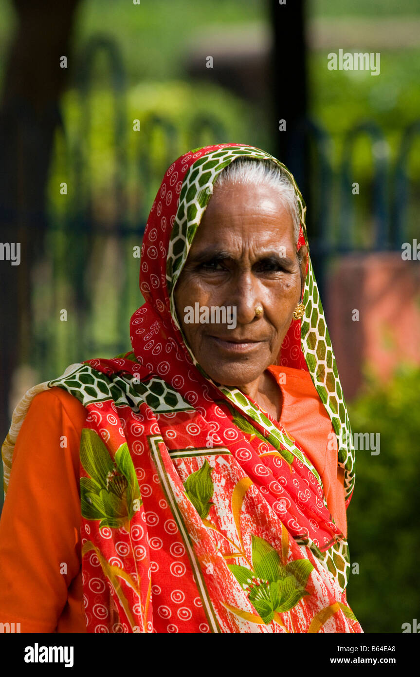 Portrait a woman in Agra. Uttar Pradesh. India Stock Photo - Alamy