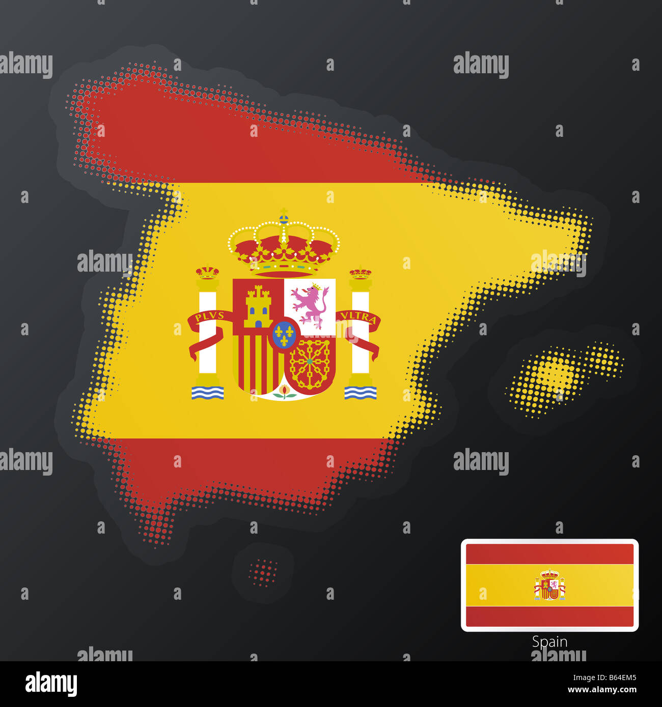 Retro map of spain hi-res stock photography and images - Alamy