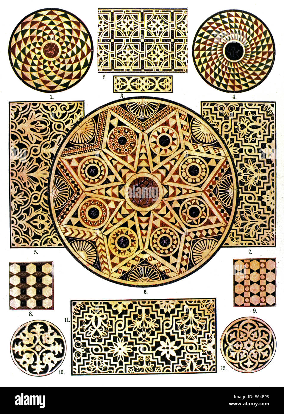 Byzantine Ornament, Old Byzantine marble mosaics for floors Stock Photo ...