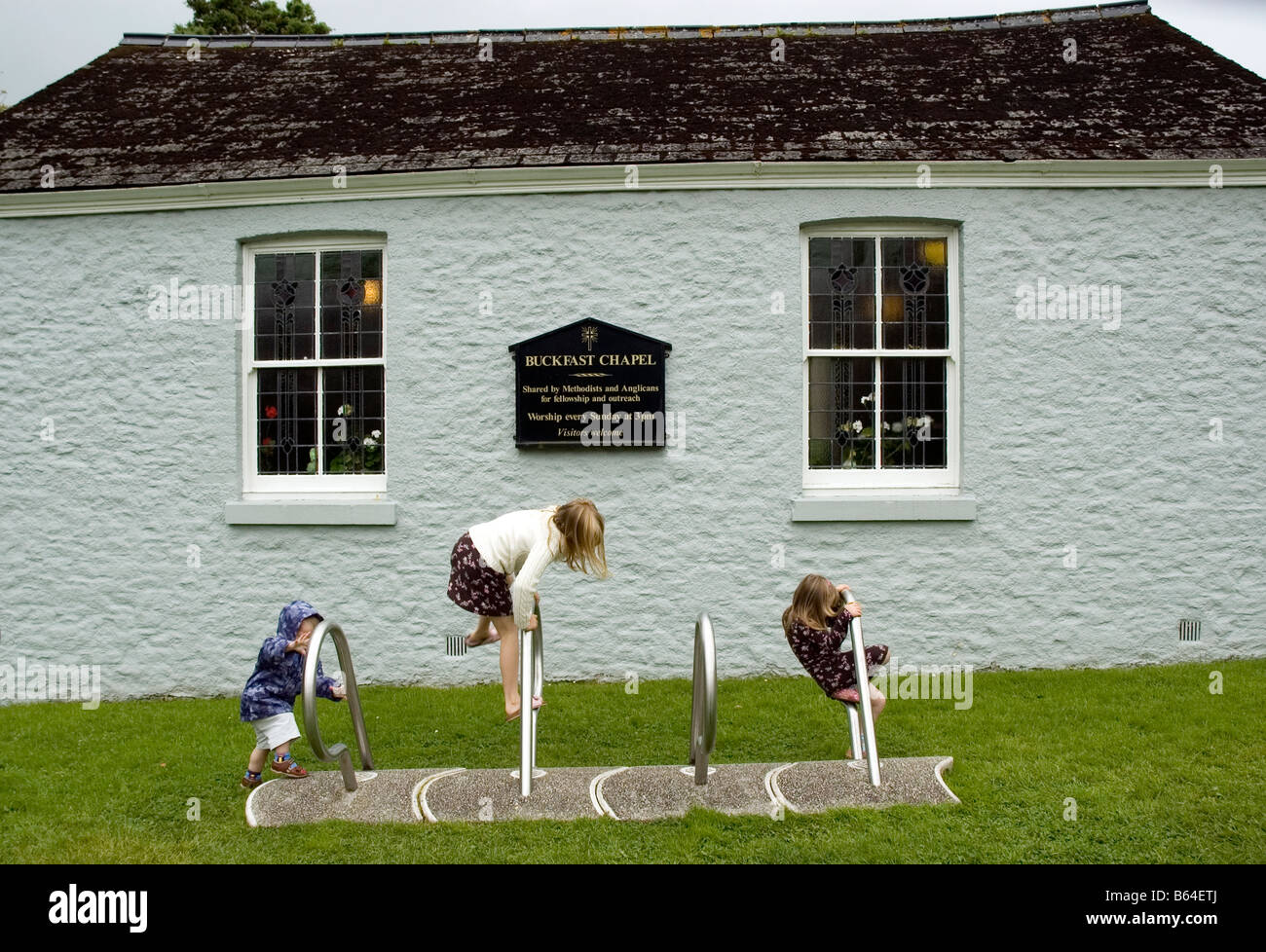 Children play at buckfast chapel hi-res stock photography and images ...