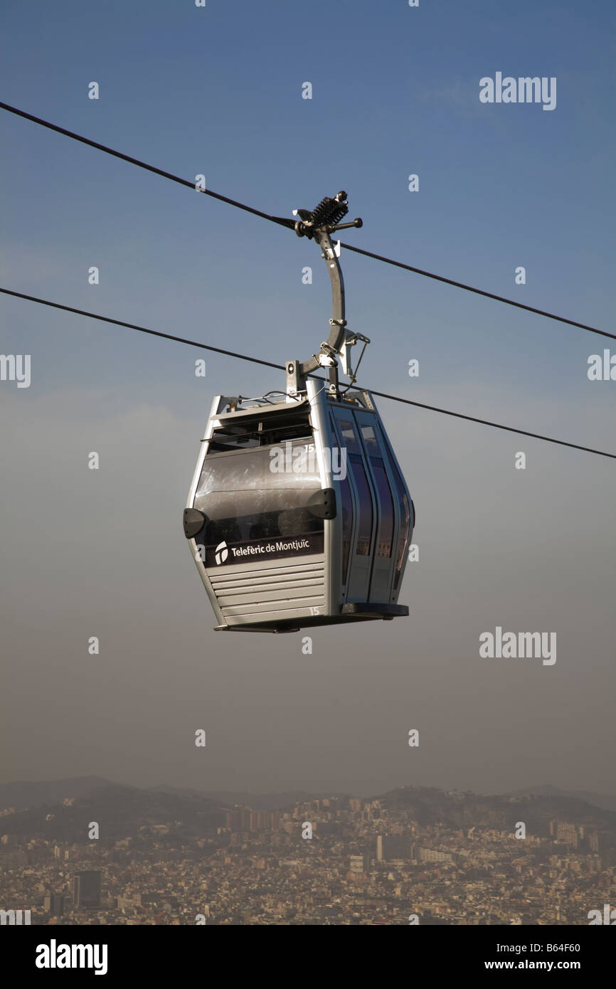 Telefèric cabin on Montjuïc Hill at Barcelona Stock Photo - Alamy