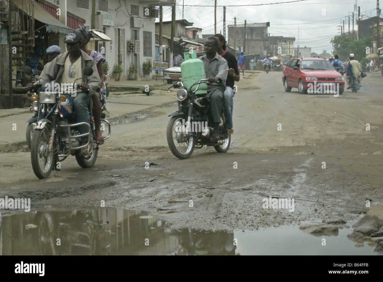 Motorbike Douala Cameroon Stock Photo - Alamy