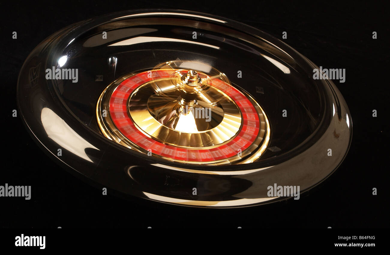Spinning roulette wheel with moving ball Stock Photo - Alamy