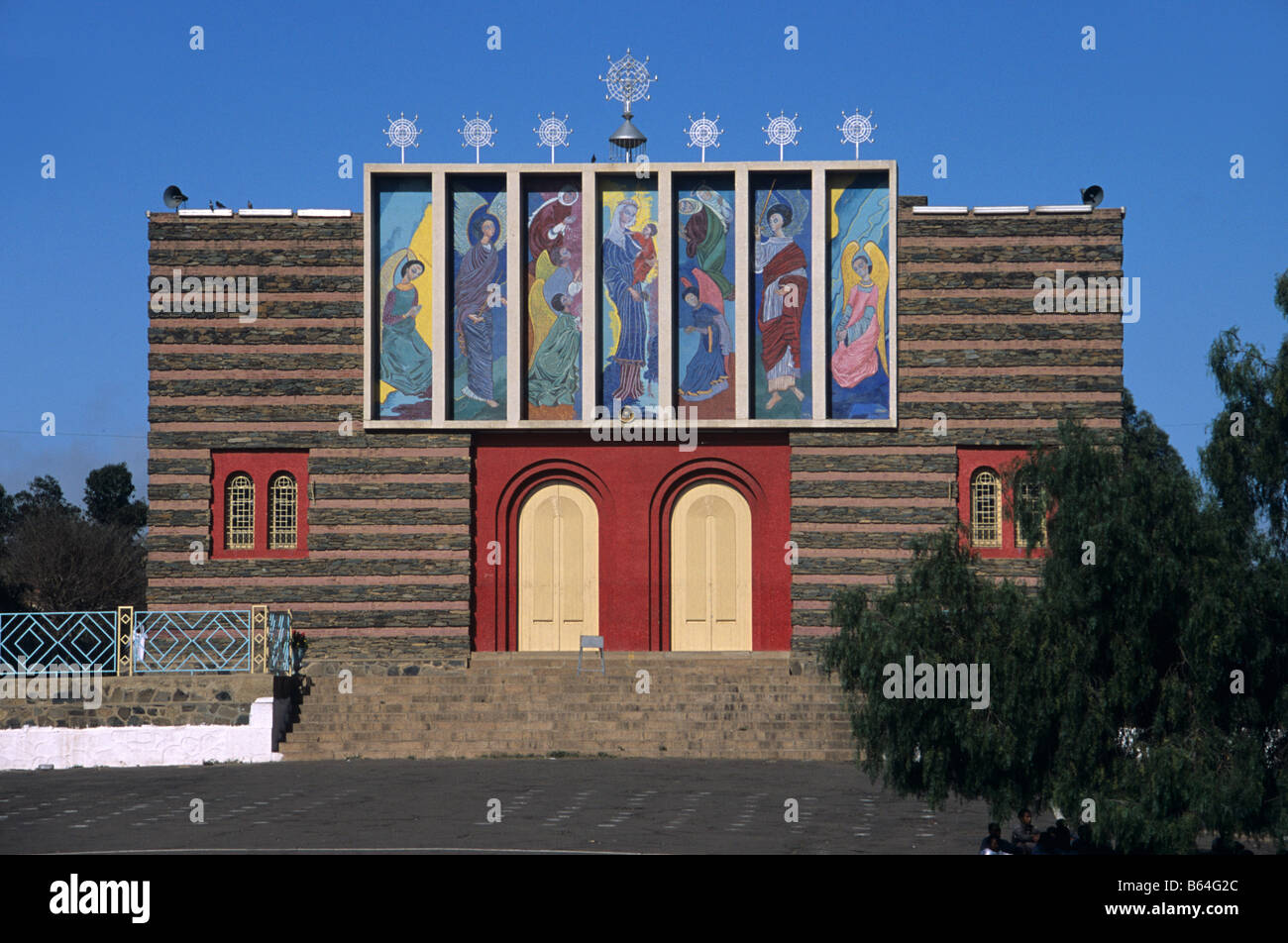 Main façade of the Orthodox Coptic Cathedral of Saint Mariam (1917 ...