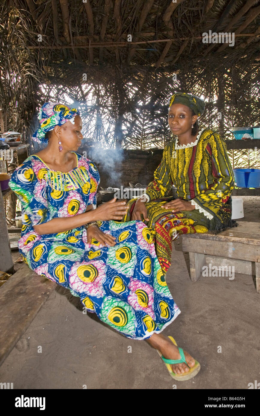 Woman in traditional dress village Douala Cameroon Africa Stock Photo ...