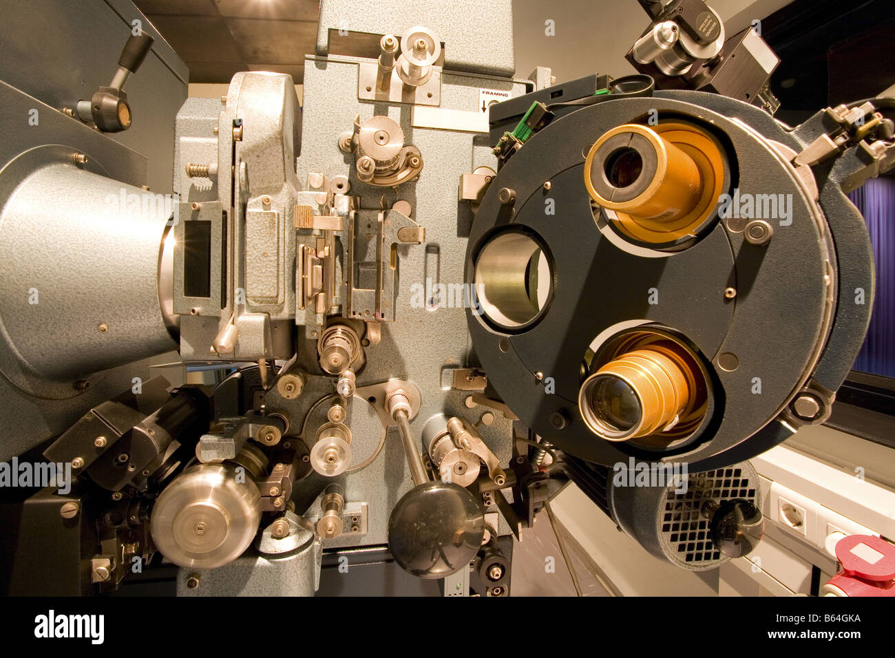 Old movie projector showing film hi-res stock photography and images ...