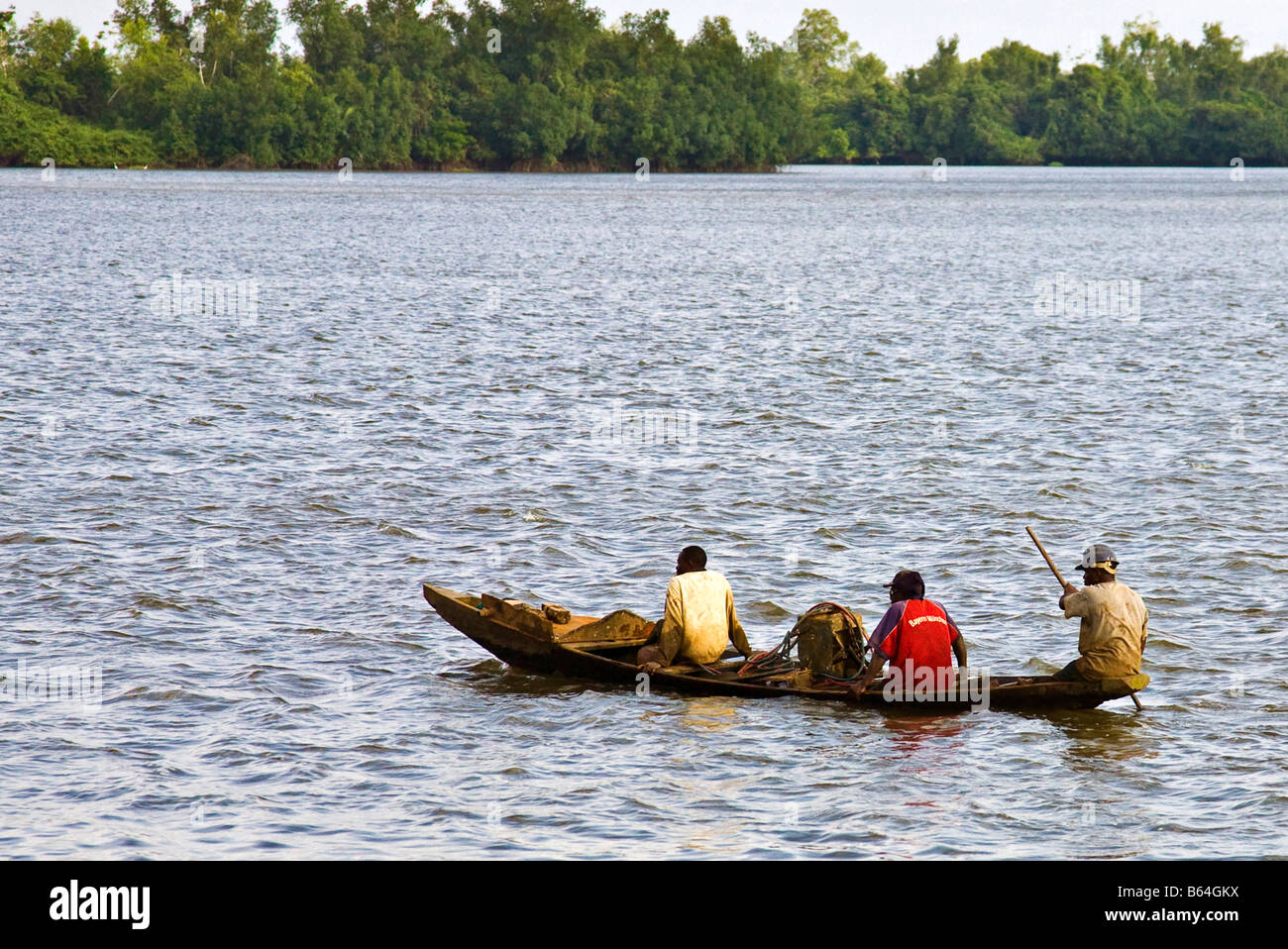 Pirogue on Wouri river, Douala, Cameroon, Africa Stock Photo - Alamy