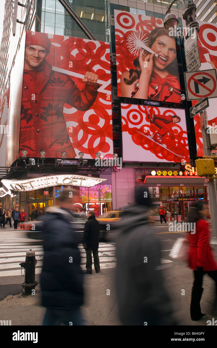 A billboard advertising Target department stores is seen in Times ...