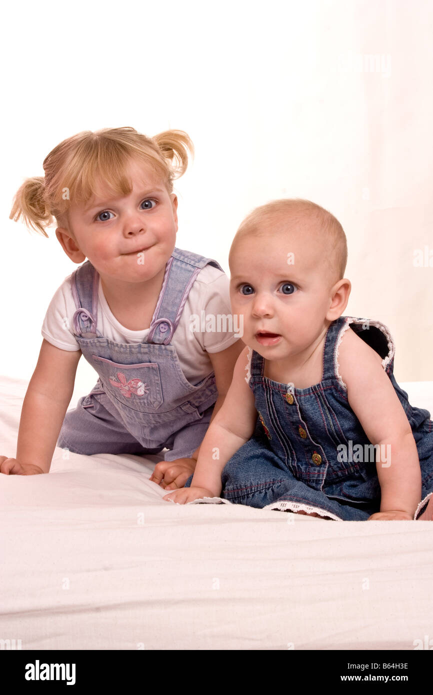 Two girl children Stock Photo - Alamy