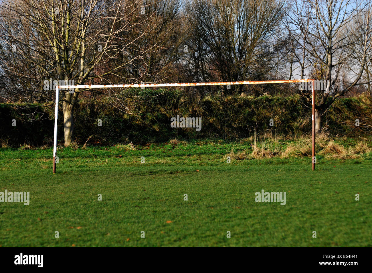 rusty goal post Stock Photo - Alamy