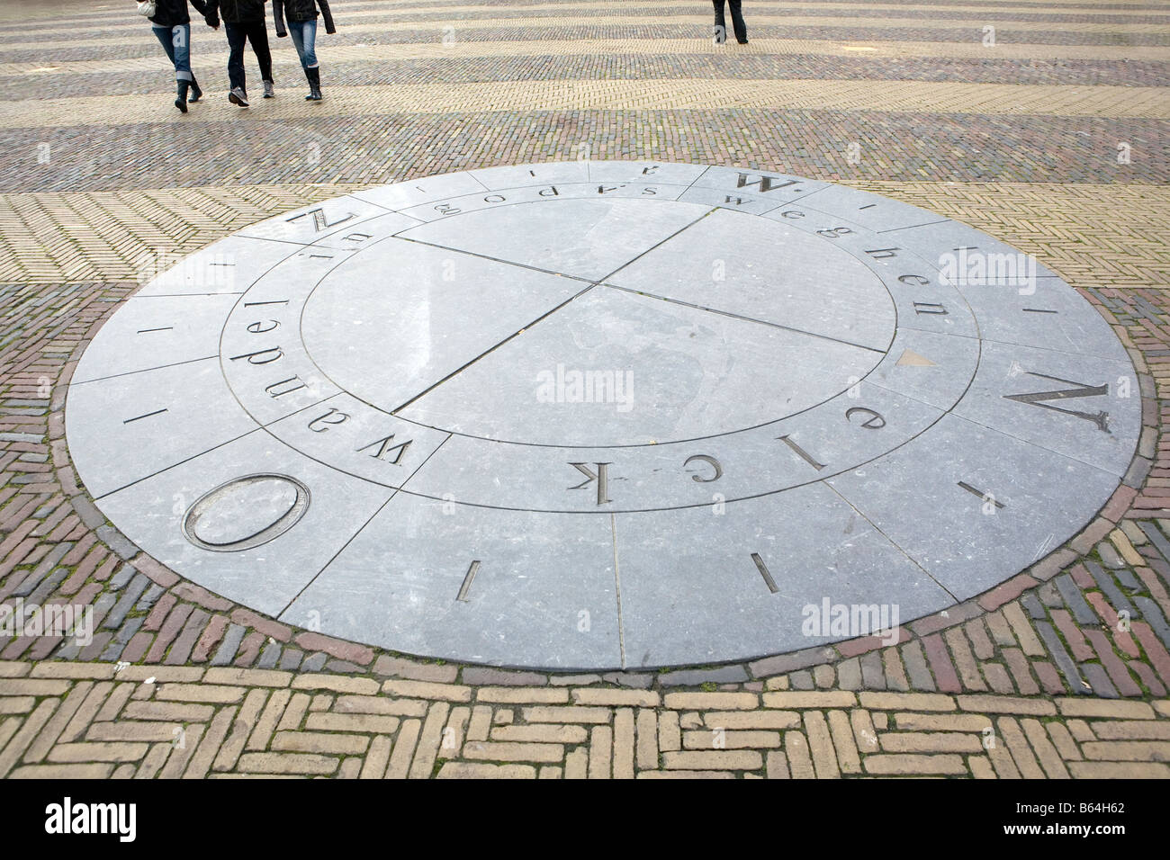 Delft Compass in the Grote Markt Delft The Netherlands Stock Photo - Alamy