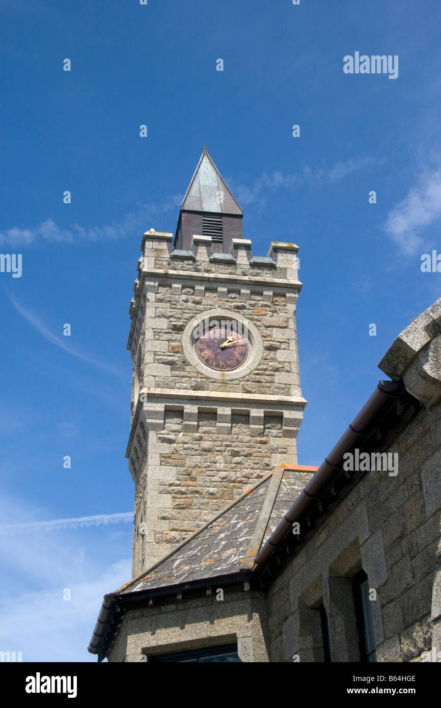 Clock tower at the harbour of Porthleven, Cornwall, England, Great ...