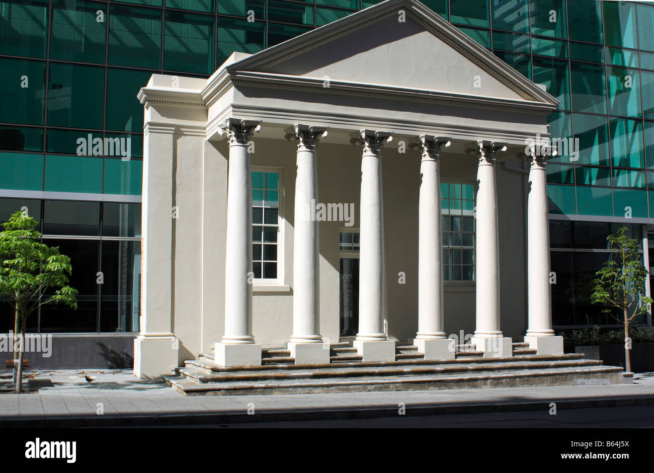 Greek Style Building Facade Perth City Western Australia Stock Photo ...
