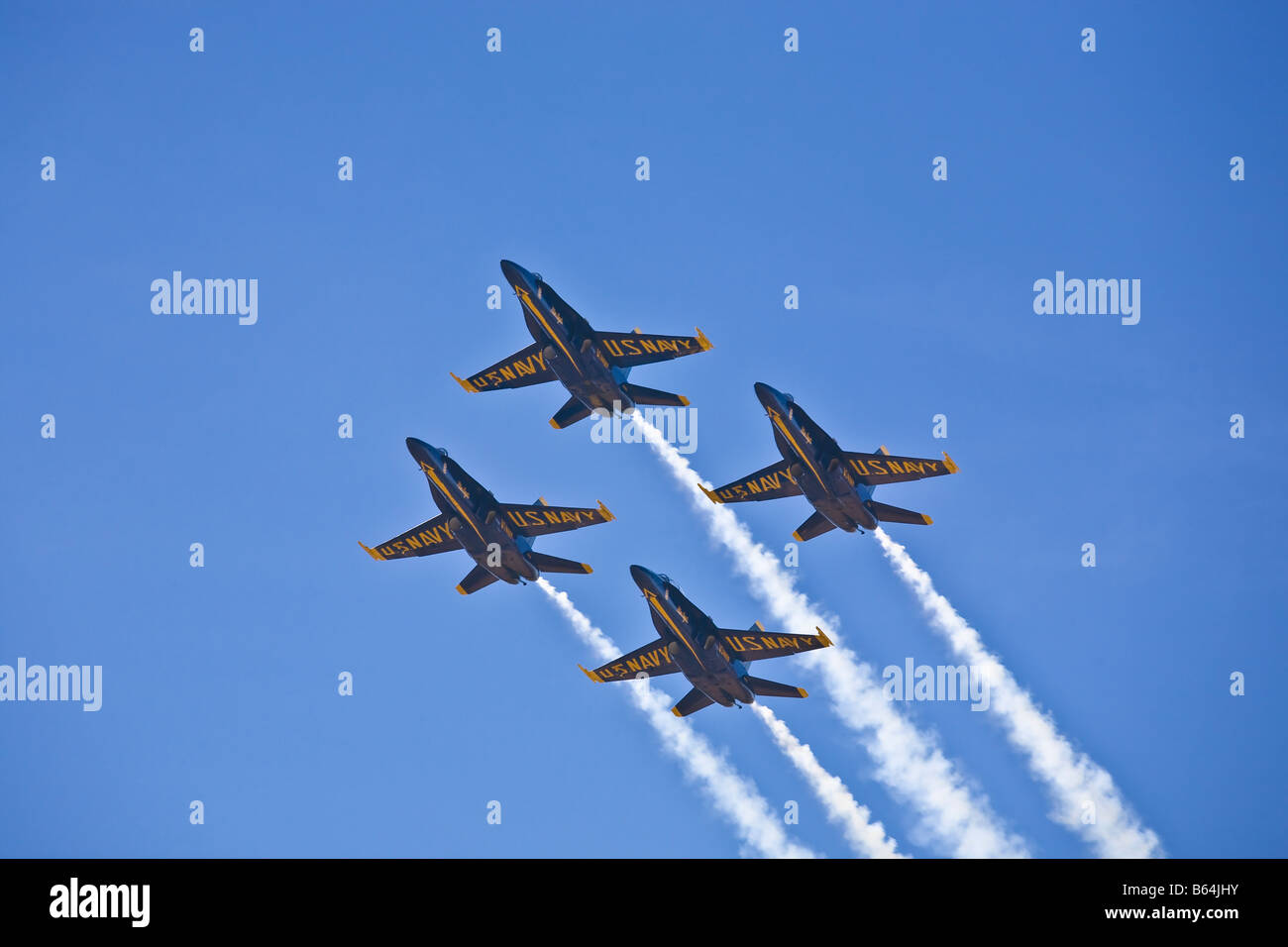 The Blue Angels U S Navy Flight Demonstration Squadron in formation ...